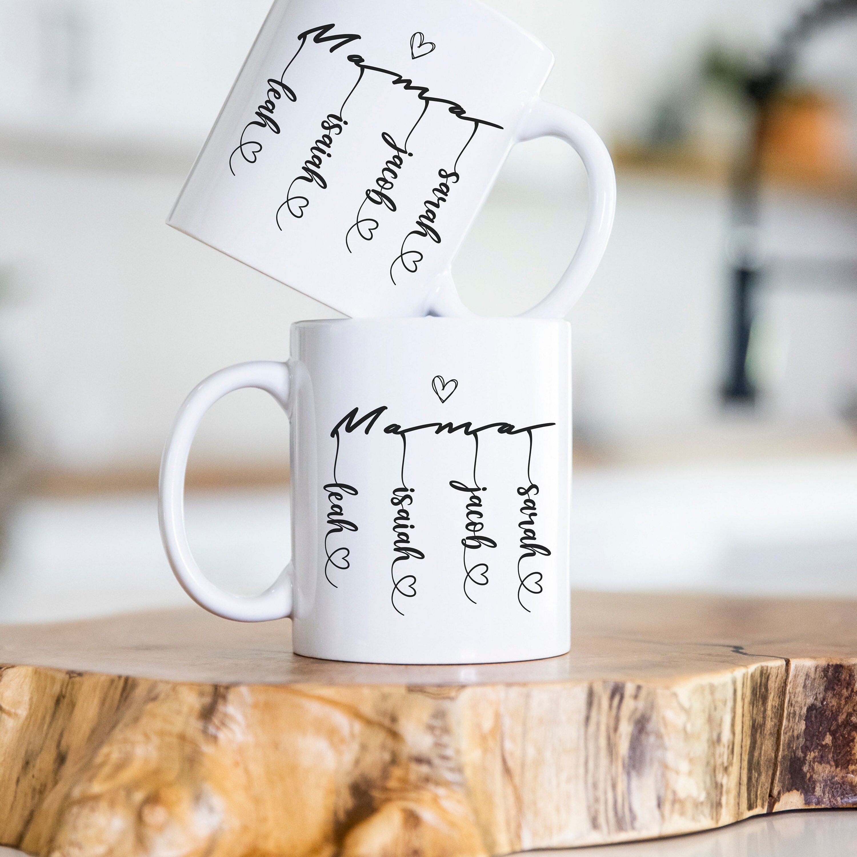 Personalized Mama With Kids Names Mother's Day Mug Personalized Mother ...
