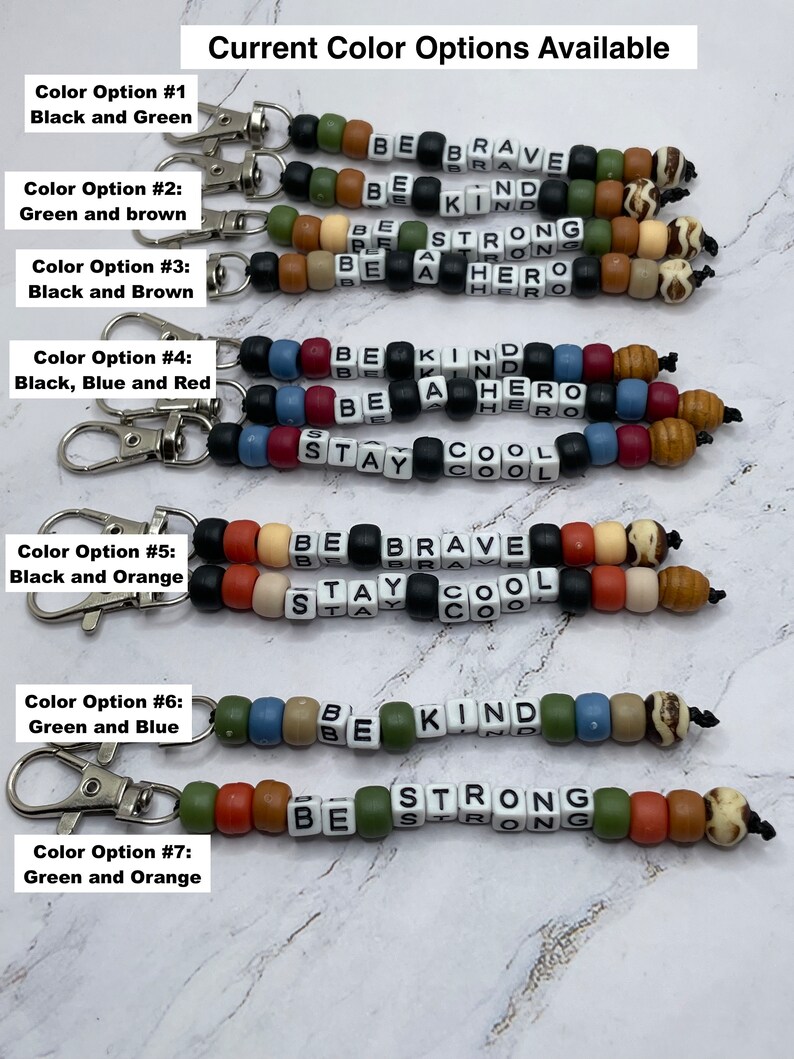 Kids Beaded Backpack Clips; Kids Beaded Keychains; Positive Phrases ...