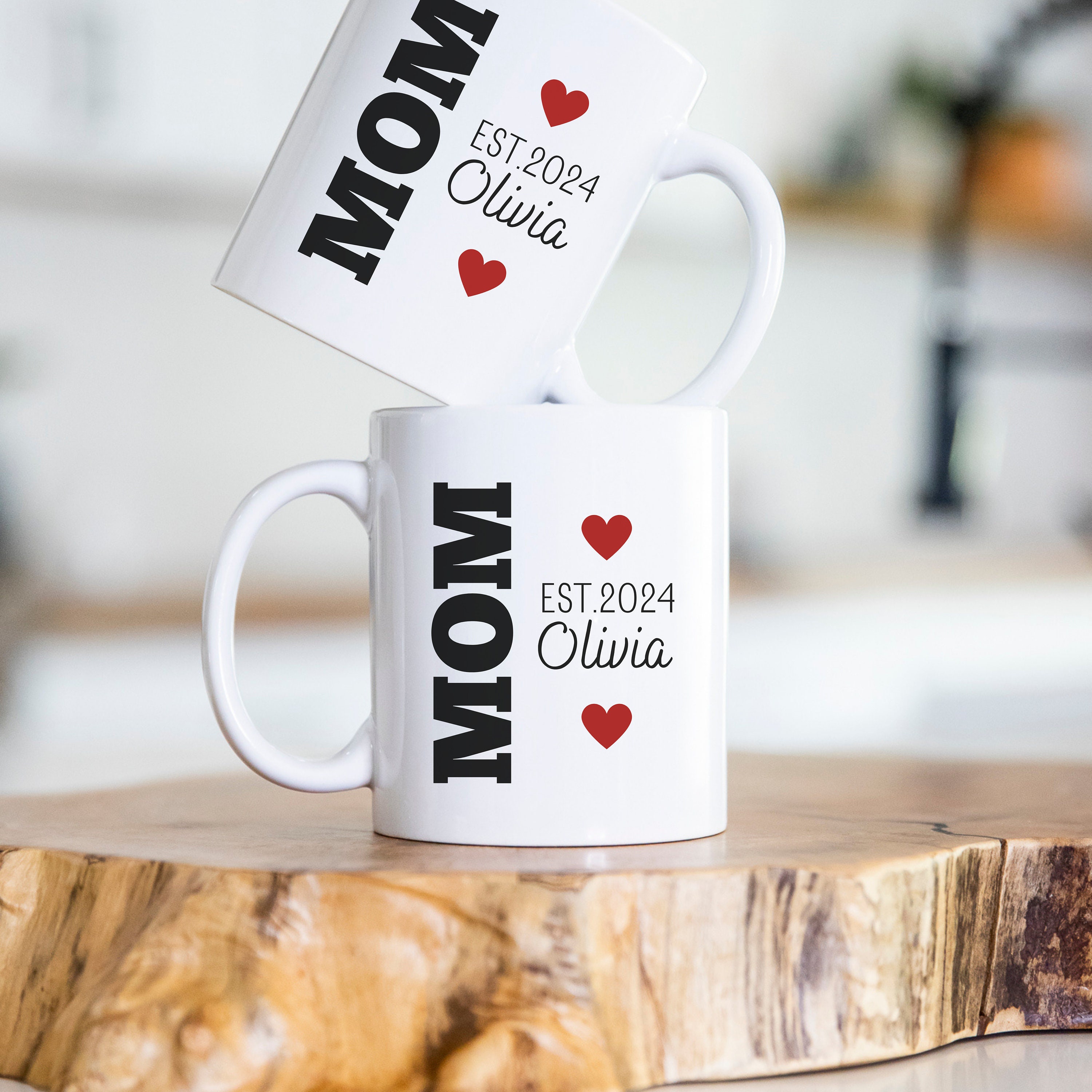 Personalized Mom Mug With Kids Names and Years | Personalized Mug for ...
