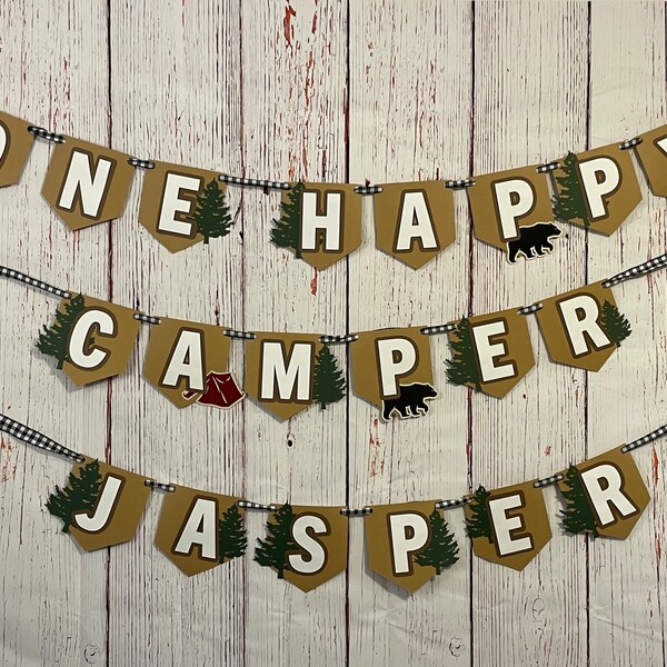 One Happy Camper Banner - Etsy