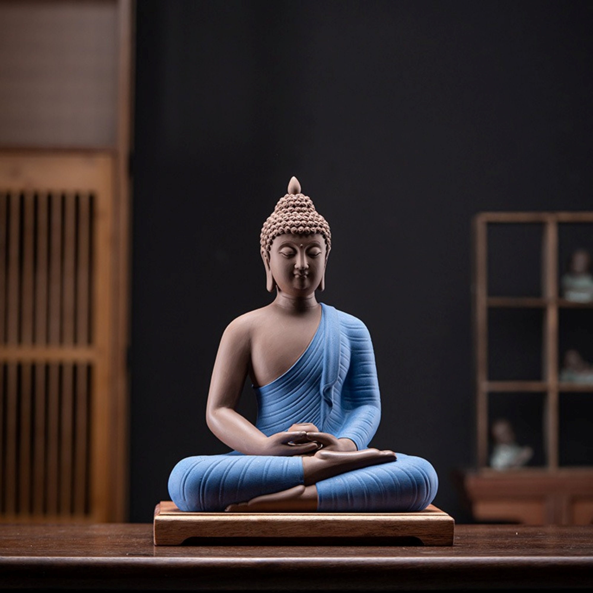 Handmade Buddha Statue Ceramic Buddha Statueoriental Buddha Ornament ...