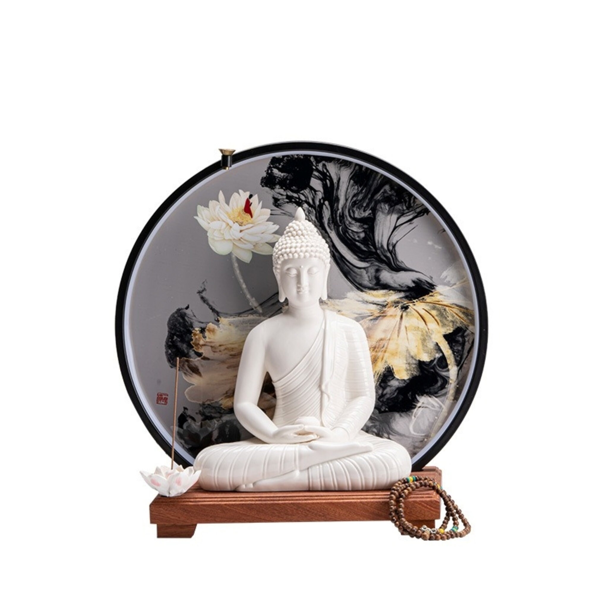 Handmade Buddha Statue Ceramic Buddha Statueoriental Buddha Ornament ...