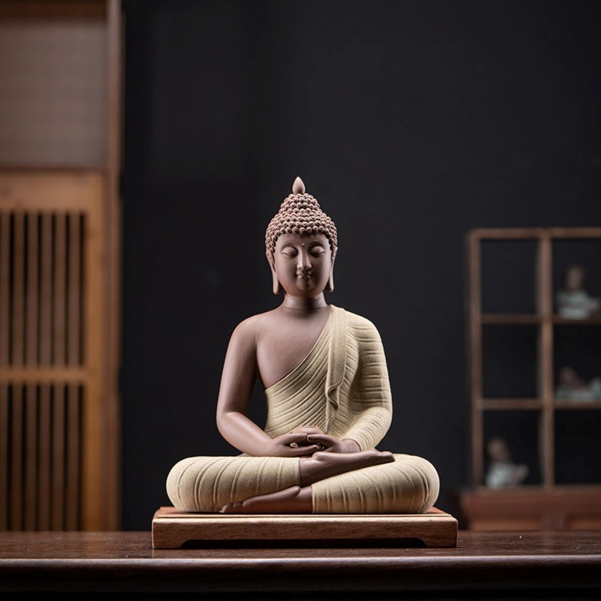 Handmade Buddha Statue Ceramic Buddha Statueoriental Buddha Ornament ...