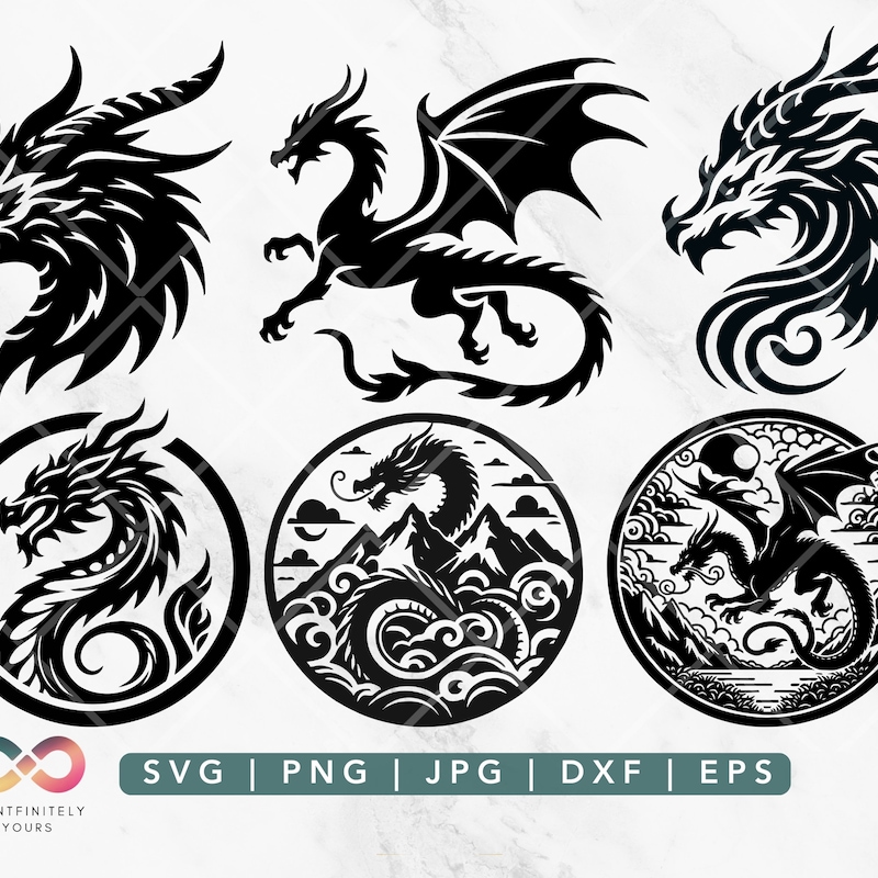 Dragon Svg - Etsy