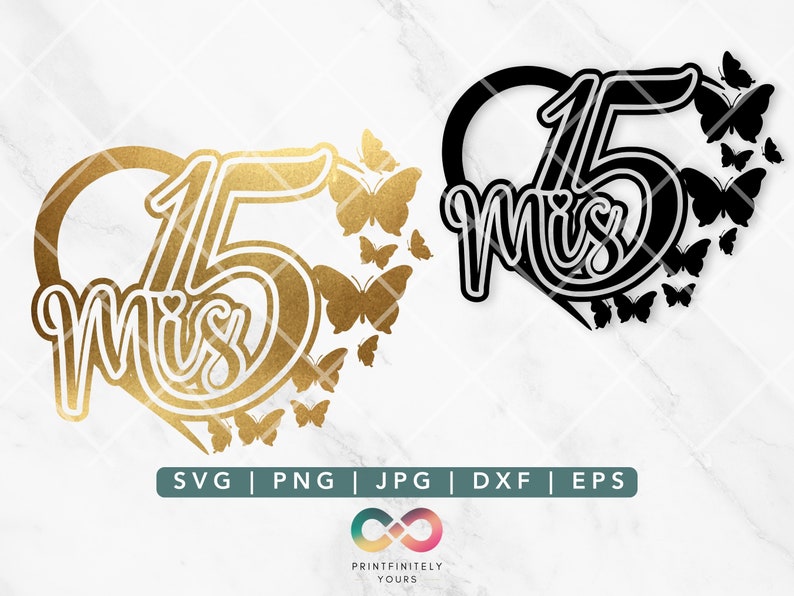 Gold Mis Quince Anos Svg, Mis Quince Jpeg, Quinceanera Svg, Mis Quince ...
