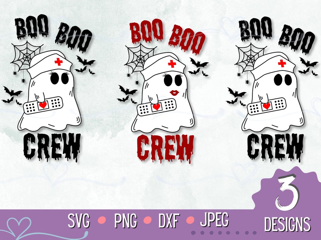 Boo Boo Crew SVG Bundle, Boo Boo Crew, Halloween Sublimation Png, Nurse ...