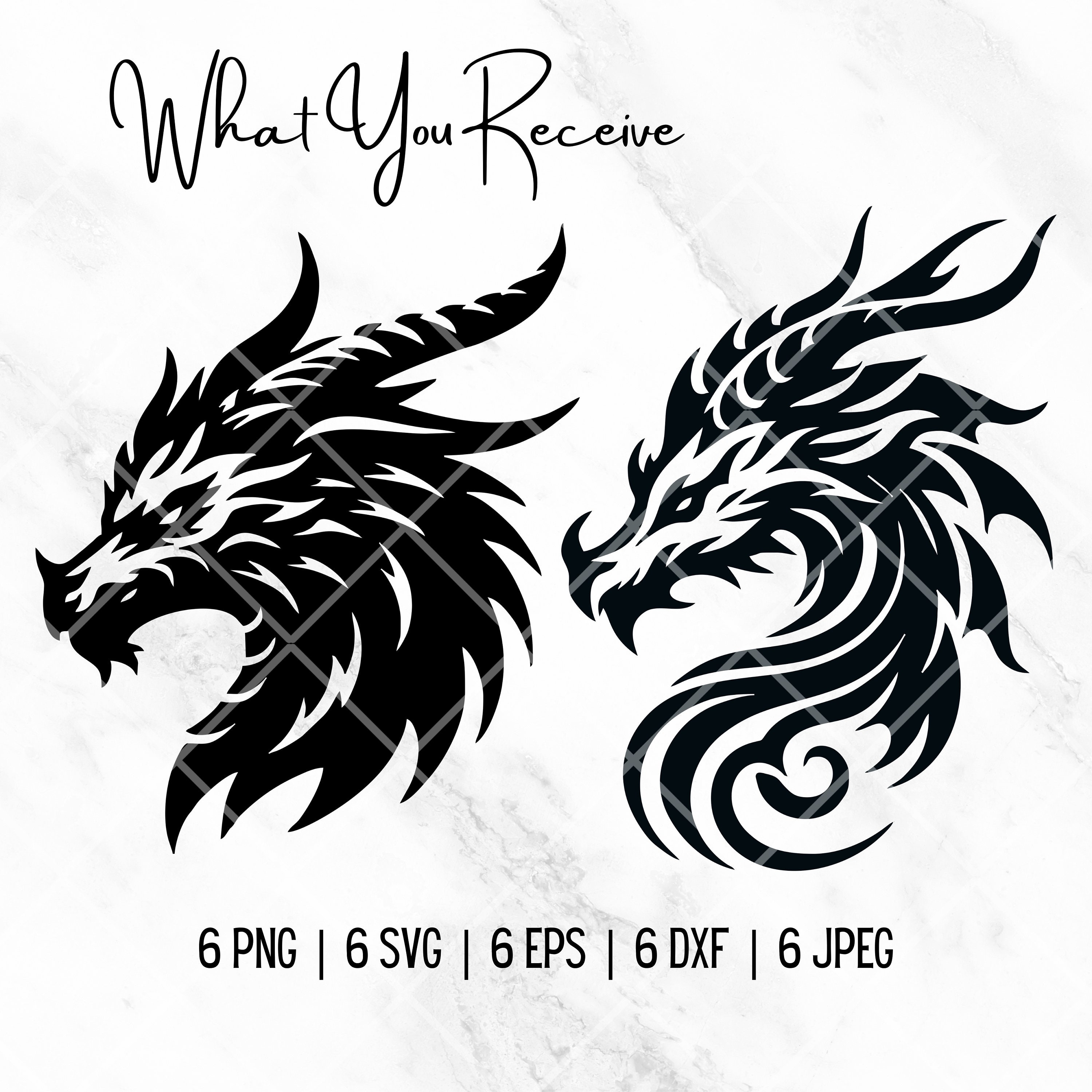 Majestic Dragon SVG Bundle – Versatile Formats Including PNG, SVG, Jpg ...