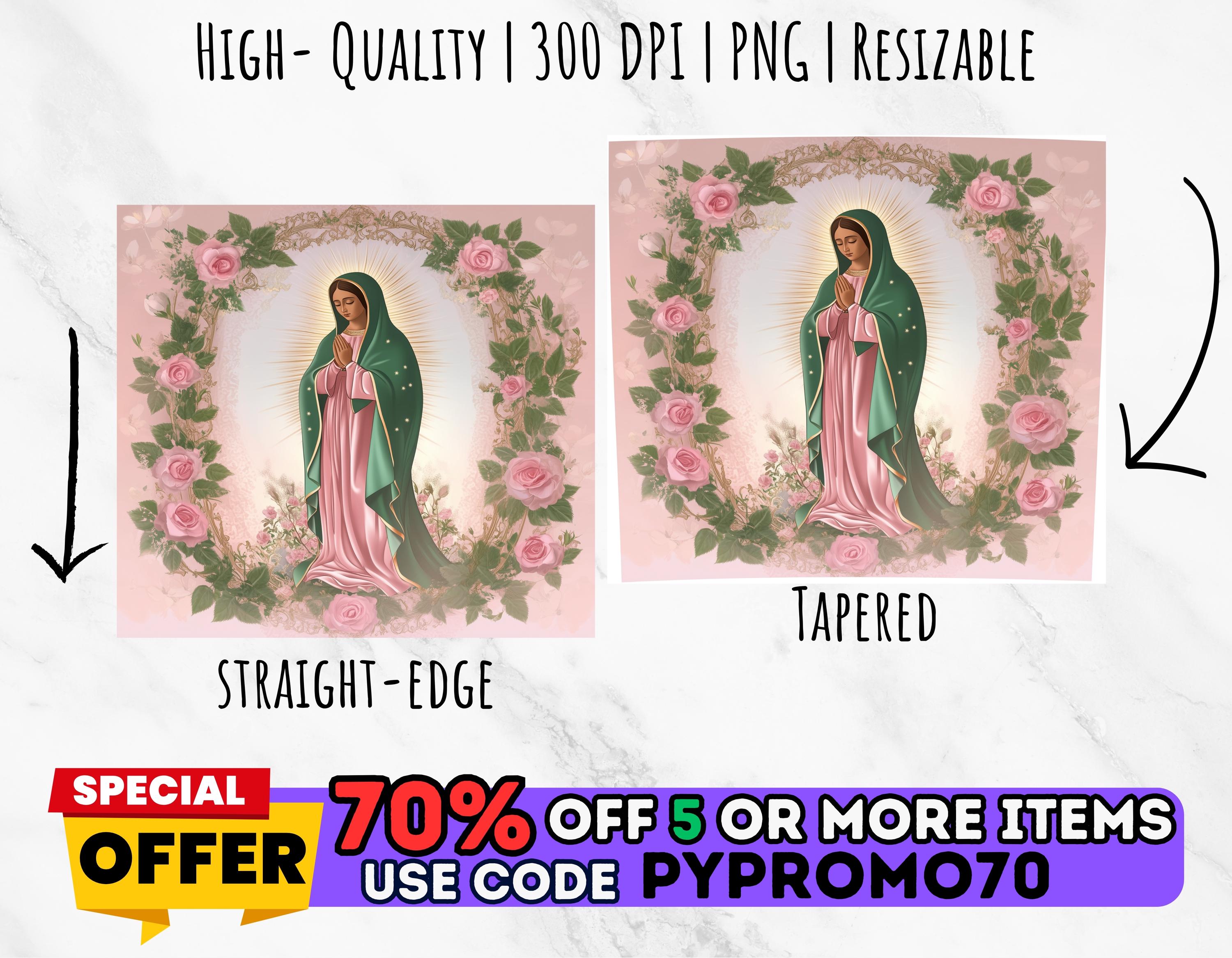 Our Lady of Guadalupe Tumbler Wrap Design | Sublimation PNG | Elegant ...