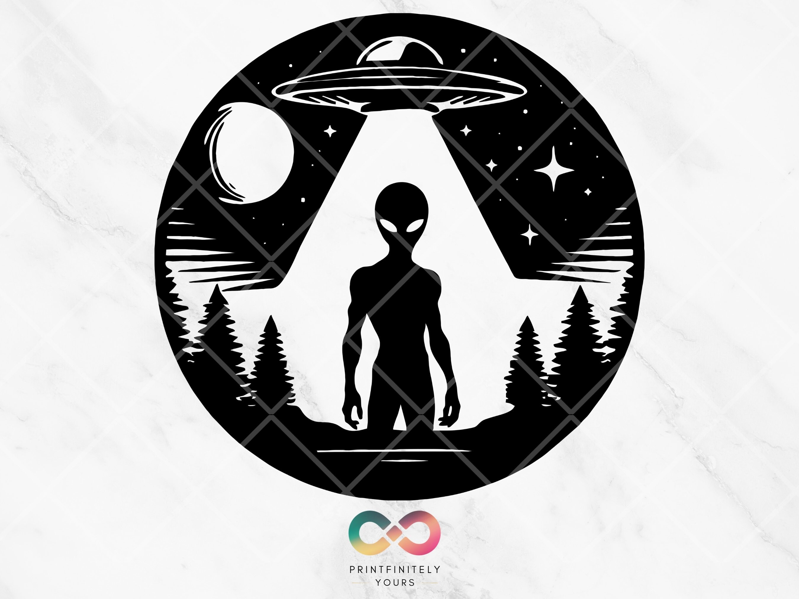 UFO and Alien Svg Bundle Cosmic UFO and Extraterrestrial - Etsy