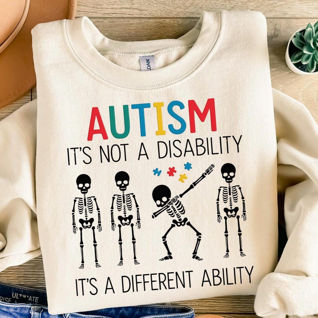 Autism It’s Not a Disability It’s a Different Ability PNG, Skeleton ...