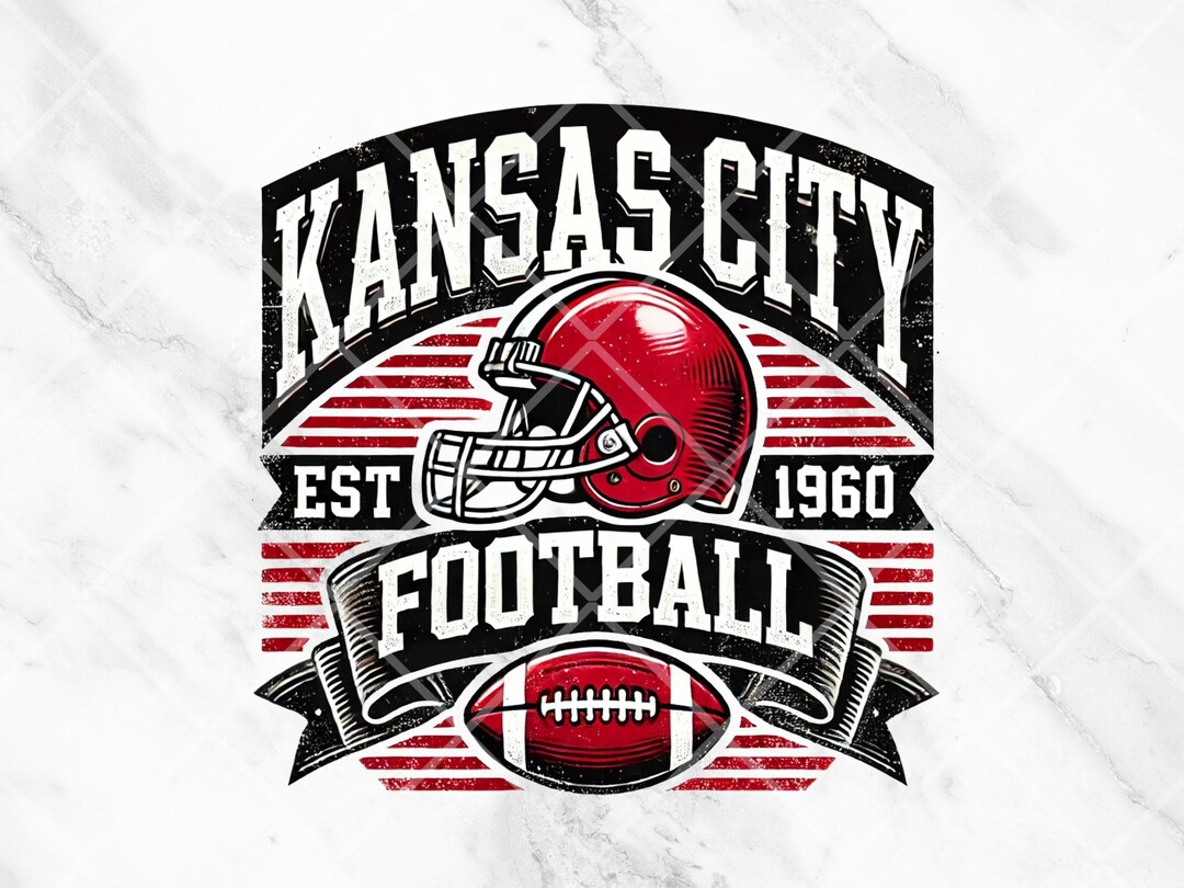 Kansas City Football PNG Design | Vintage Red Helmet Football Clipart ...