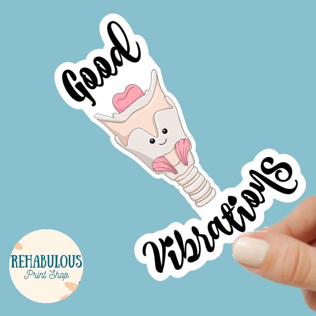 Speech Therapy Sticker, Good Vibrations Larynx Sticker, Gift for Speech ...