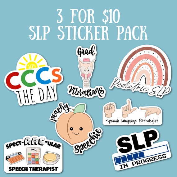 Choose 3 Speech Therapy Stickers SLP Gift for Speech | Etsy