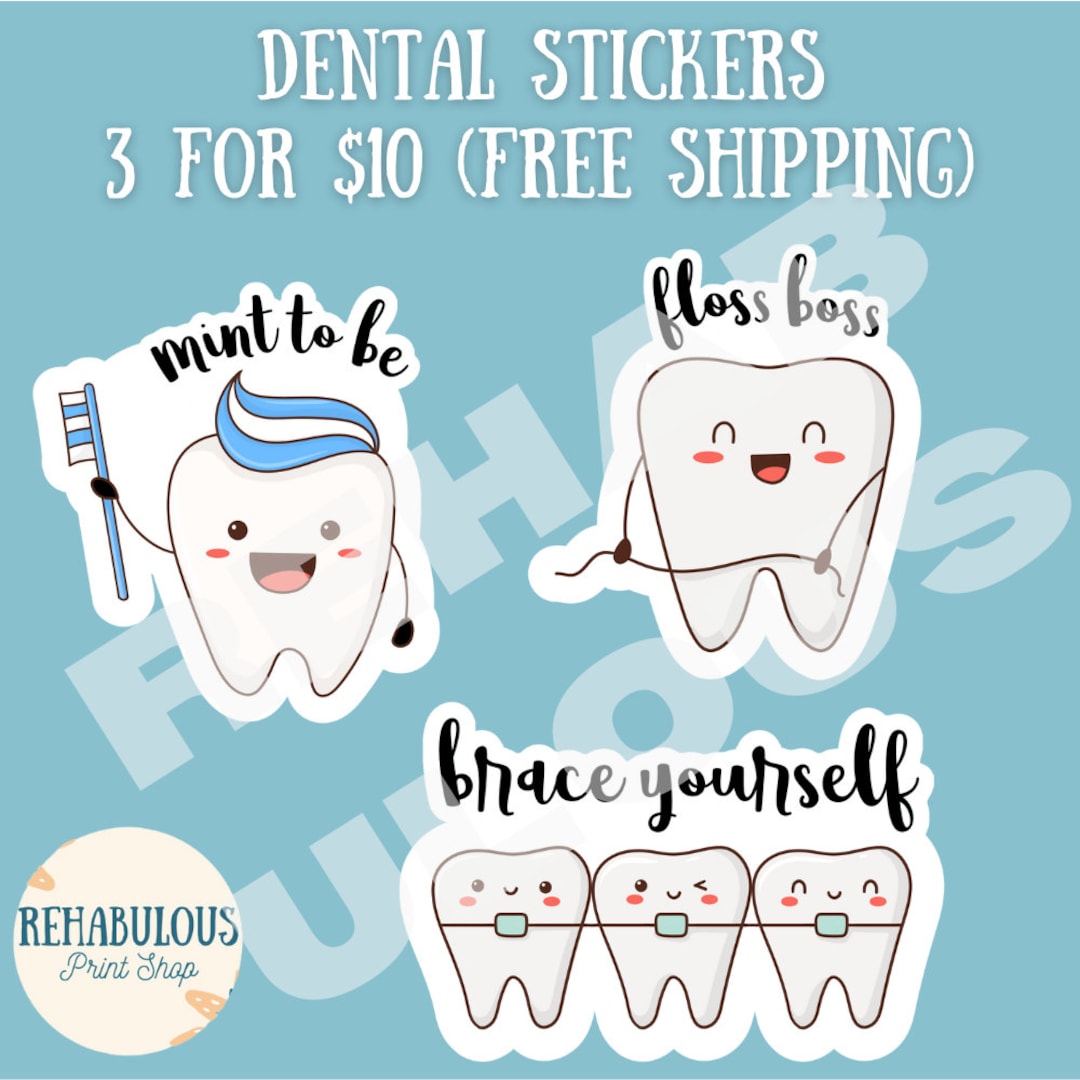 Dental Stickers,dental Hygiene Stickers,tooth Stickers,dental Hygiene ...