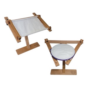 Cross Stitch Lap Stand, Needlework Wood Stand , Adjustable Embroidery ...
