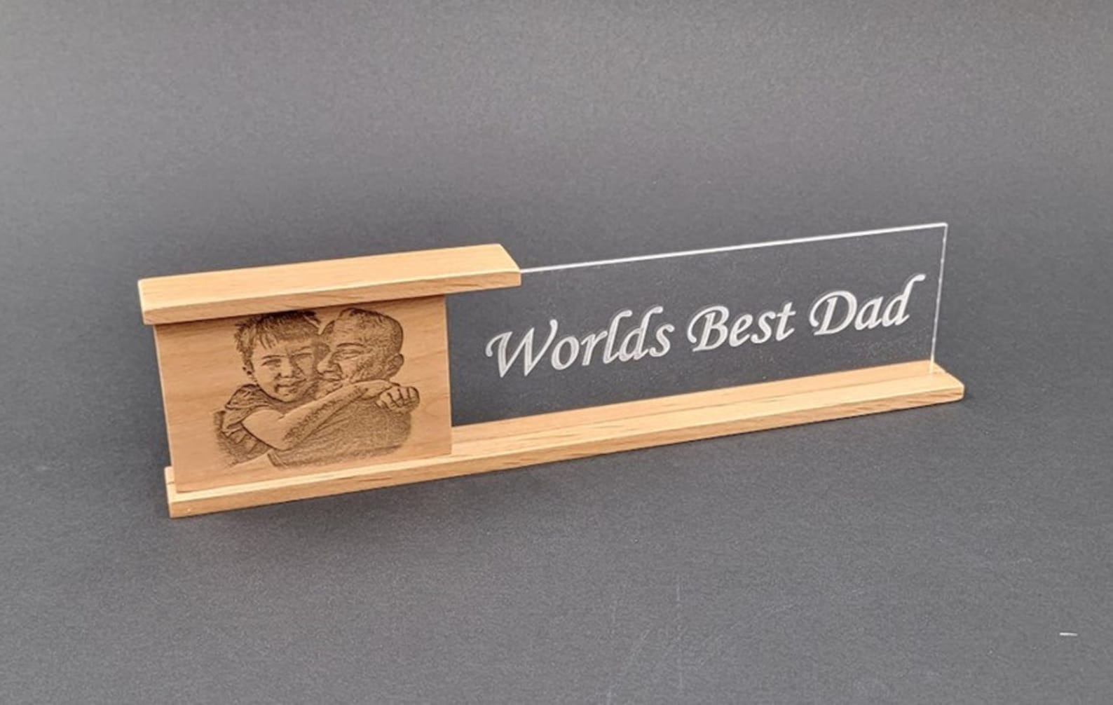 Wood Name Plate for Desk, Personalized Desk Name Sign, Engraved Name ...