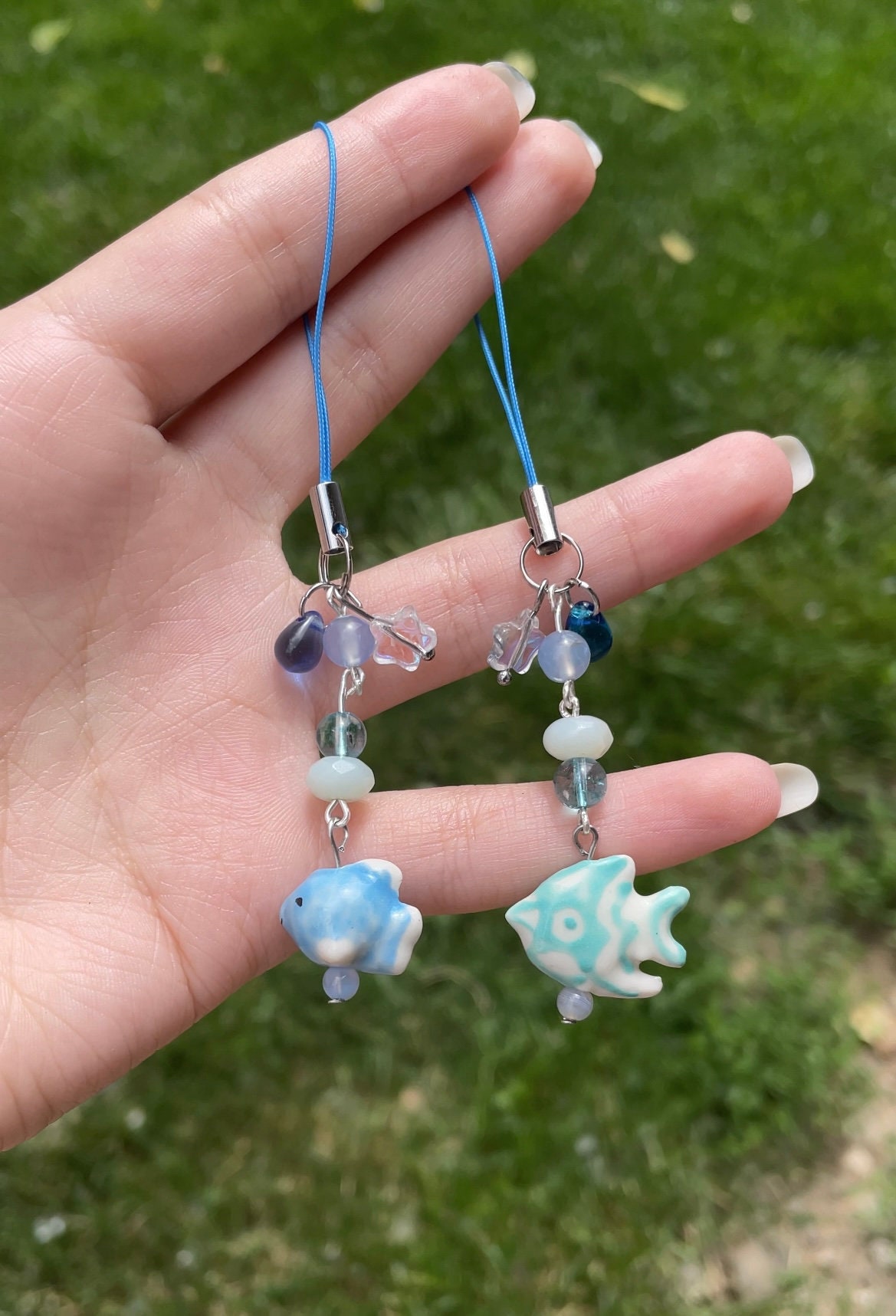 Ceramic Fish Phone Charm / Bag Charm / Keychain - Etsy