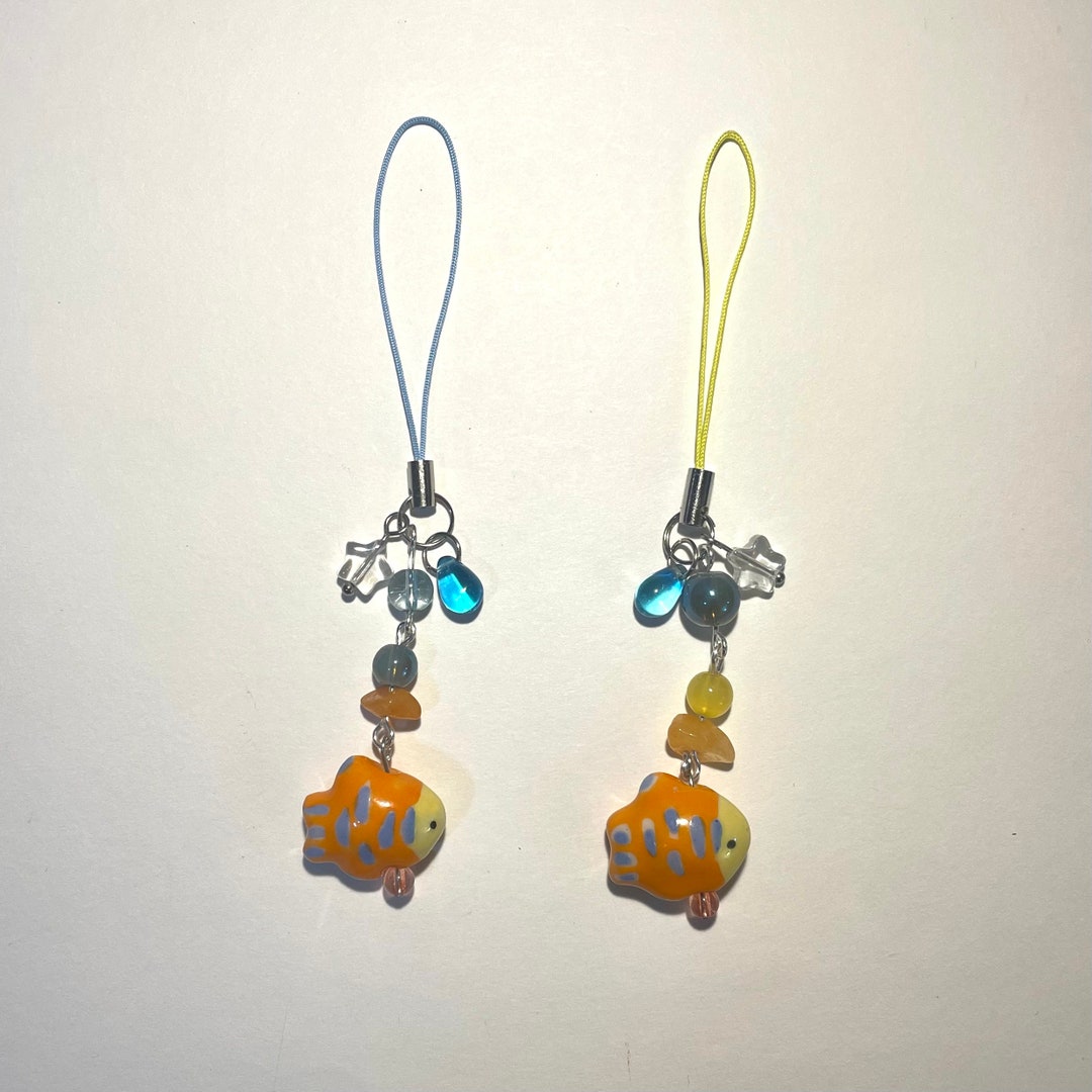 Ceramic Fish Phone Charm / Bag Charm / Keychain - Etsy