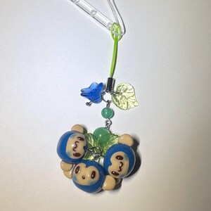 Blueberry Monkey Handmade Polymer Clay Phone Charm / Bag Charm ...