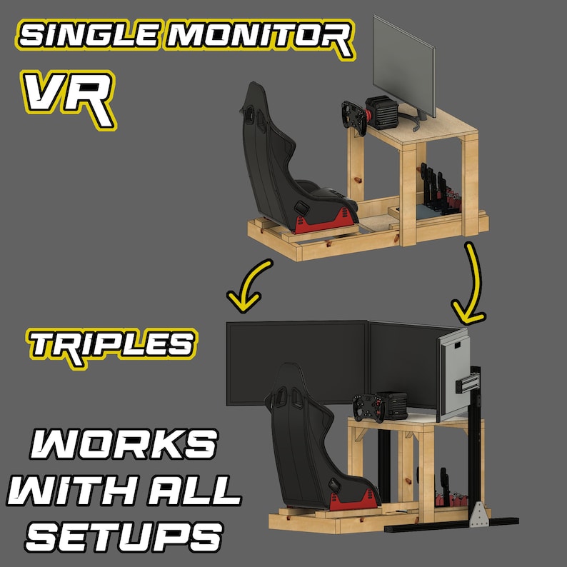 The Easiest "diy Sim Racing Cockpit" - Digital Plans - Etsy