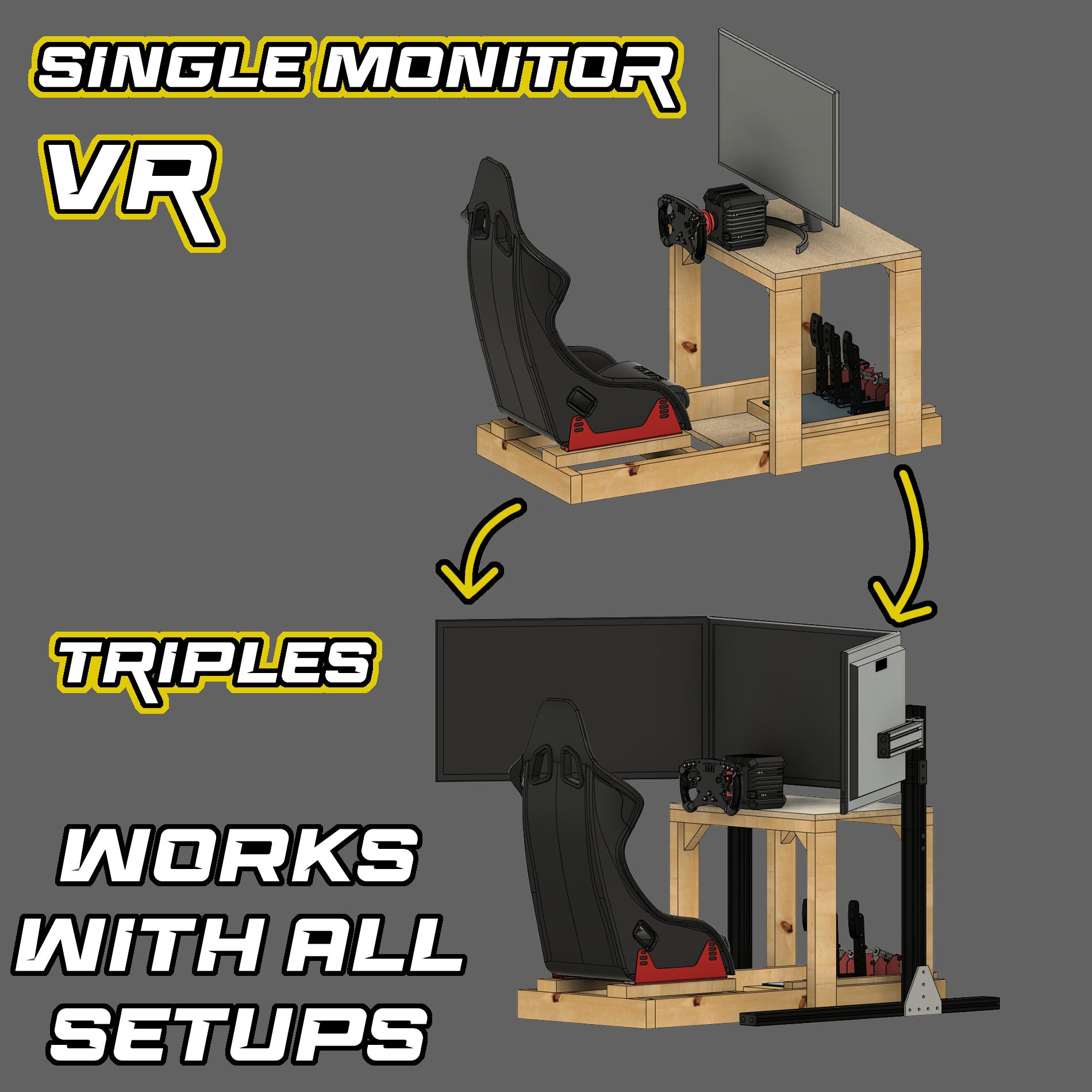 The Easiest "diy Sim Racing Cockpit" - Digital Plans - Etsy