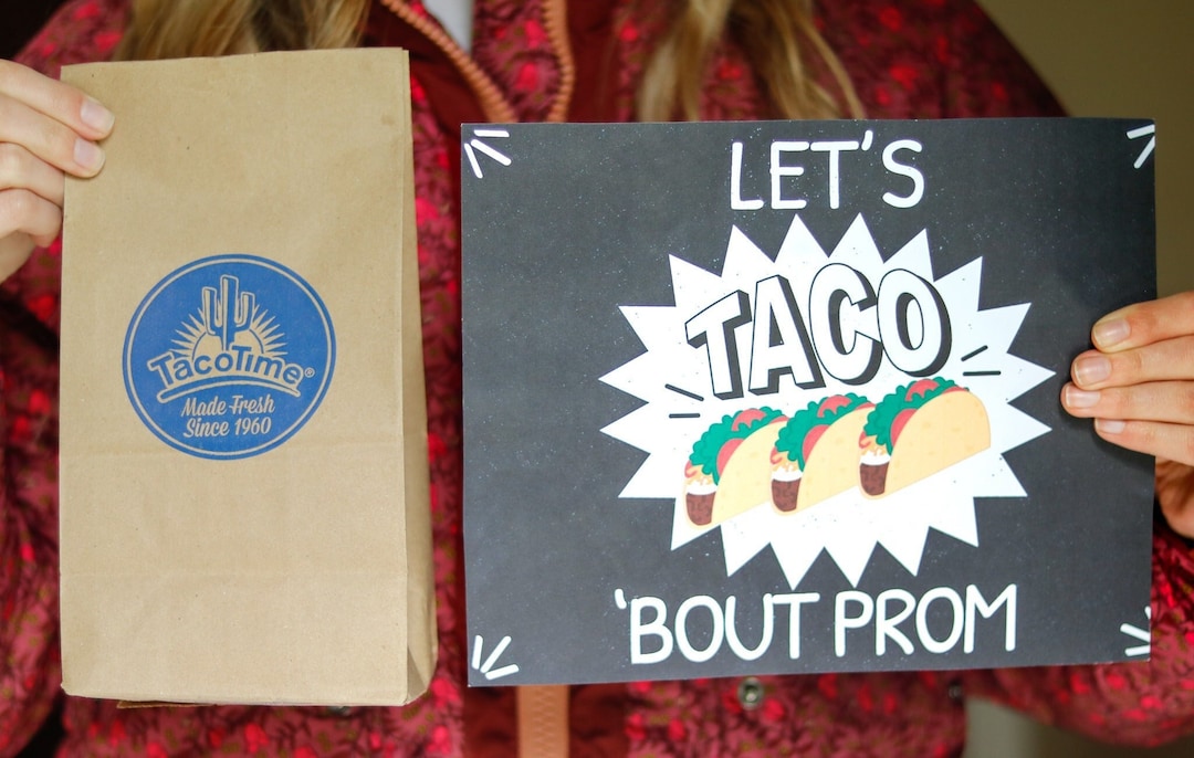 Promposal Ask Idea Printable "let's Taco 'bout Prom" INSTANT DOWNLOAD ...