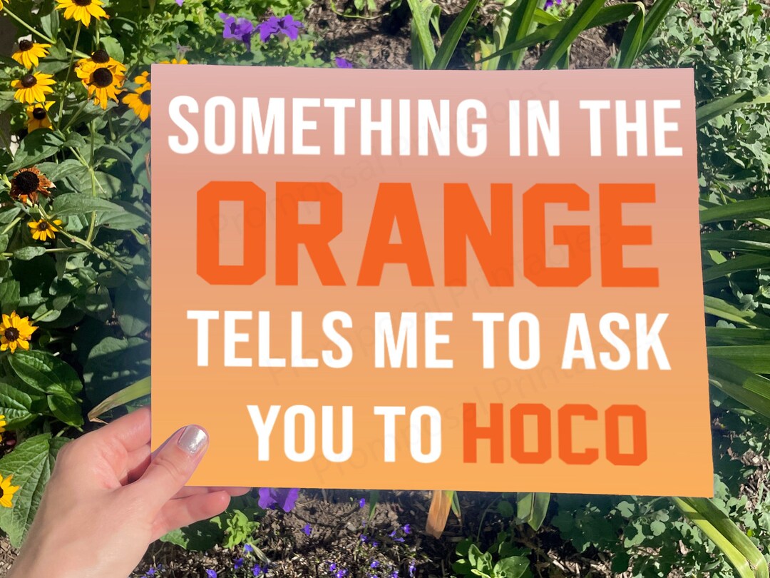 Zach Bryan Homecoming Poster something in the Orange Tells Me to Ask You to Hoco Something in ...
