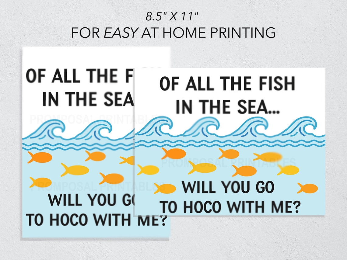 Homecoming Promposal Idea "of All the Fish in the Sea, Will You Go to ...