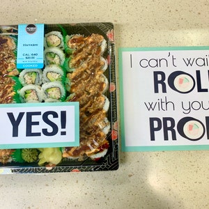 Sushi Promposal Answer Idea Printable "i Can't Wait to Roll With You to ...