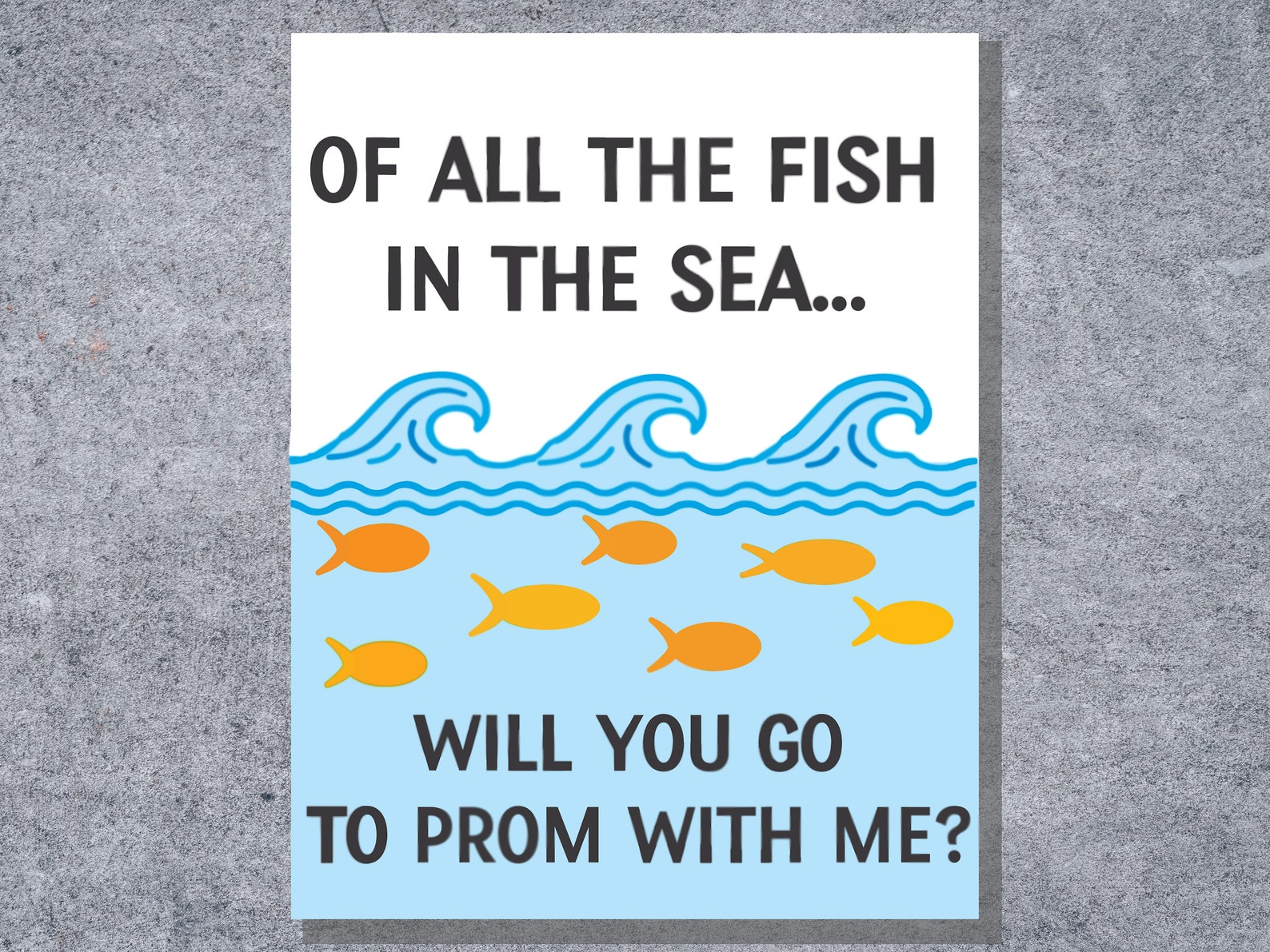 Prom Promposal Idea Poster of All the Fish in the Sea - Etsy
