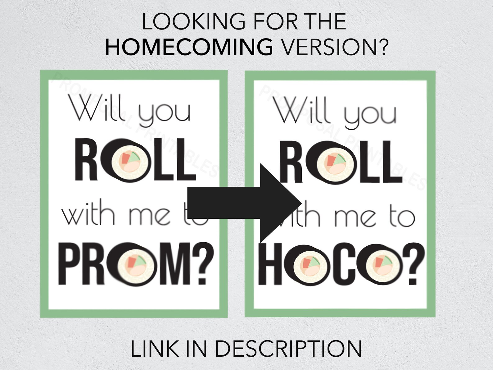 Promposal Ask Idea Printable "will You Roll With Me to Prom?" INSTANT ...