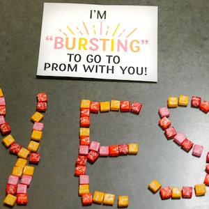 Prom Answer Promposal Idea "i'm Bursting to Go to Prom With You ...