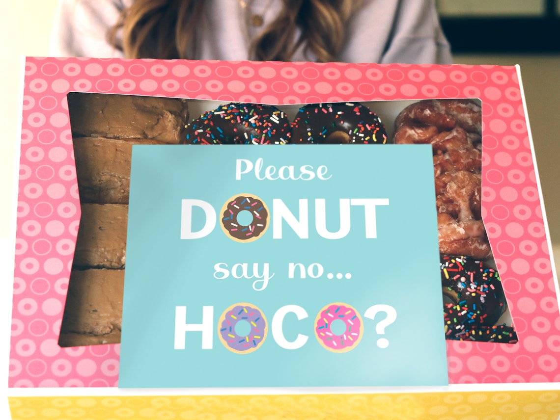 Homecoming Donut Promposal Ask Printable please Donut - Etsy