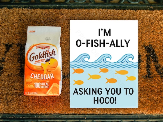 Homecoming Proposal Idea i'm O-fish-ally Asking You - Etsy