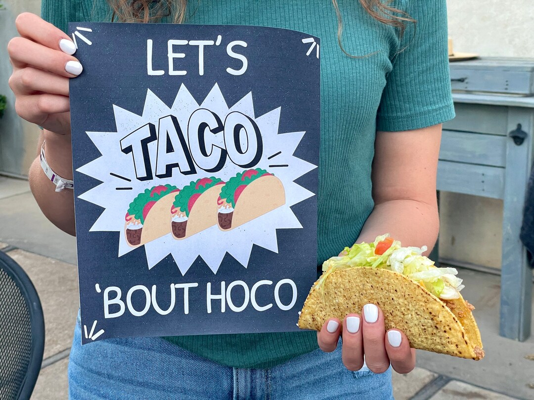 Homecoming Proposal Idea Printable "let's Taco 'bout Hoco" INSTANT ...