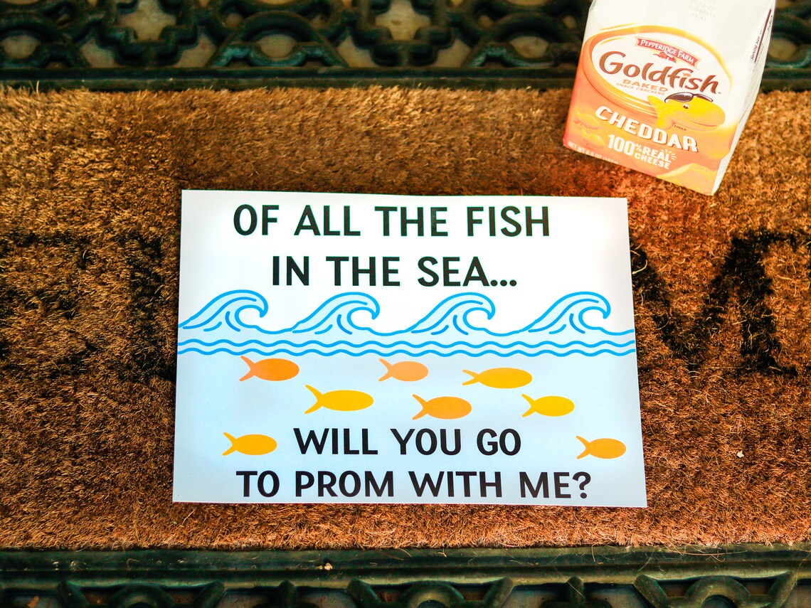 Prom Promposal Idea Poster of All the Fish in the Sea | Etsy