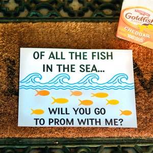 Prom Promposal Idea Poster "of All the Fish in the Sea, Will You Go to ...