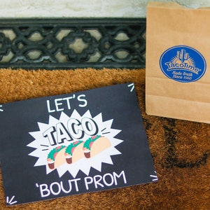 Promposal Ask Idea Printable "let's Taco 'bout Prom" INSTANT DOWNLOAD ...