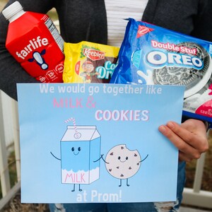 Prom Response Promposal Idea "we Would Go Together Like Milk & Cookies ...