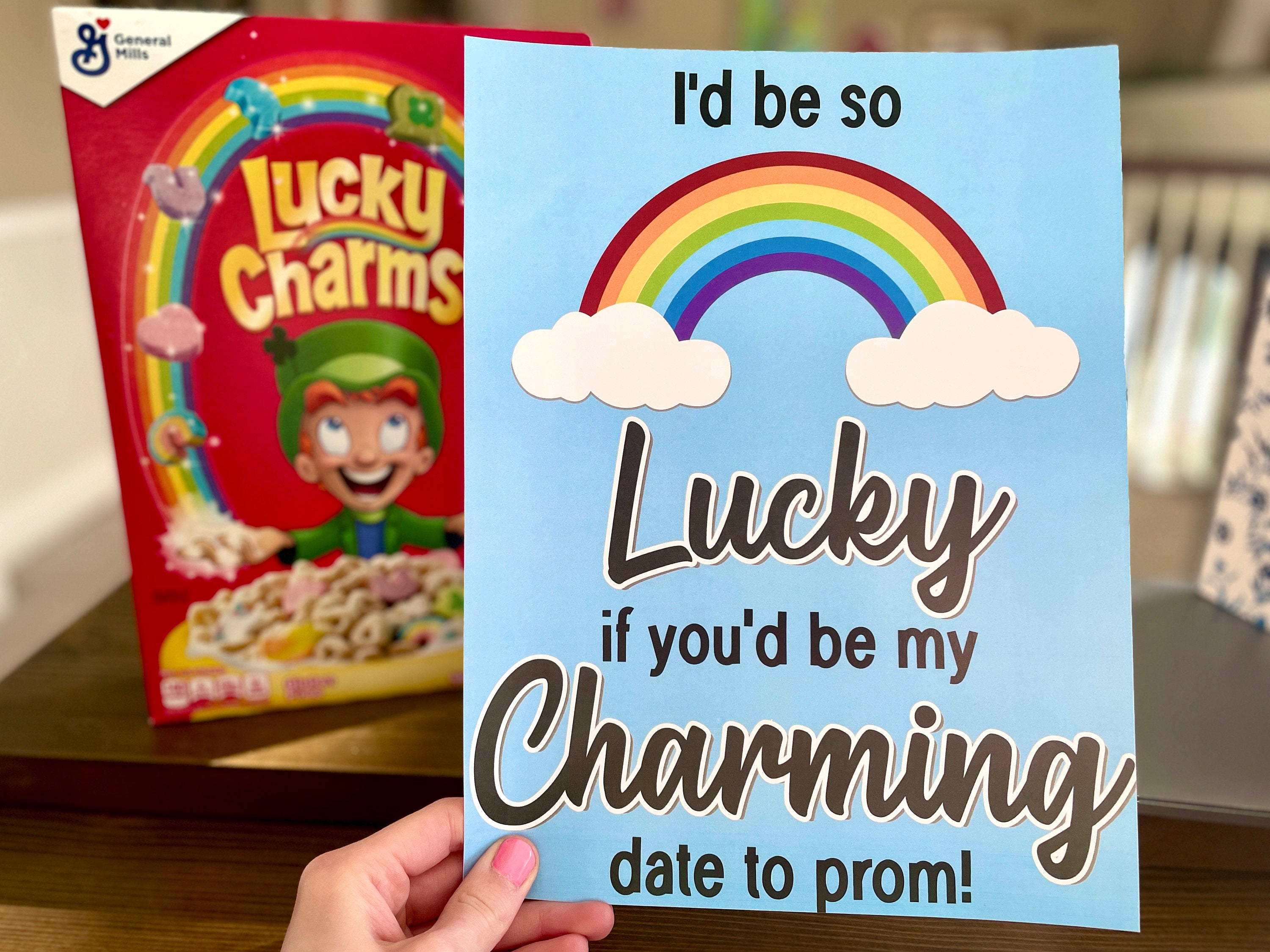 Prom Lucky Charms Promposal Poster "i'd Be so Lucky If You'd Be My ...
