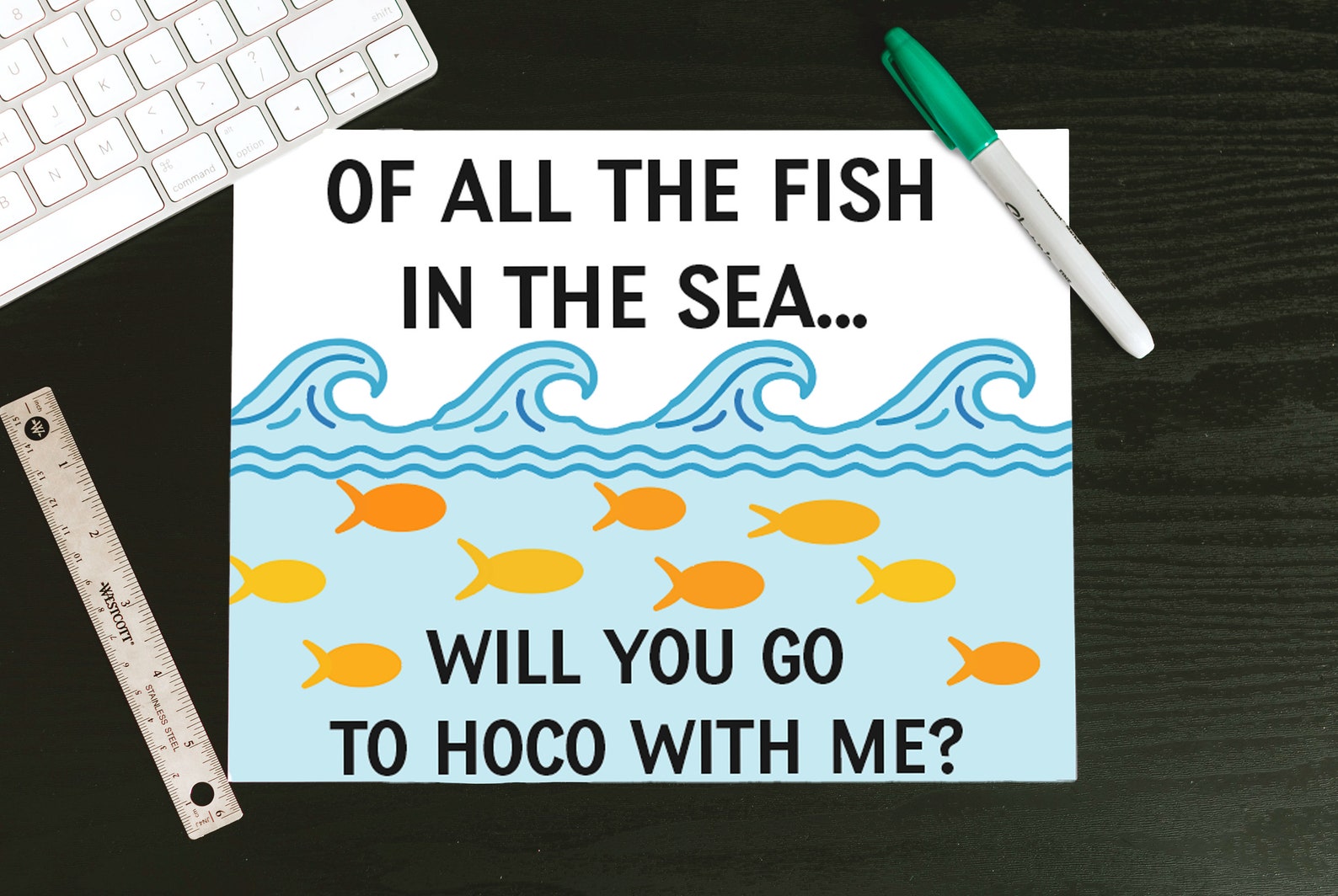 Homecoming Promposal Idea of All the Fish in the Sea - Etsy