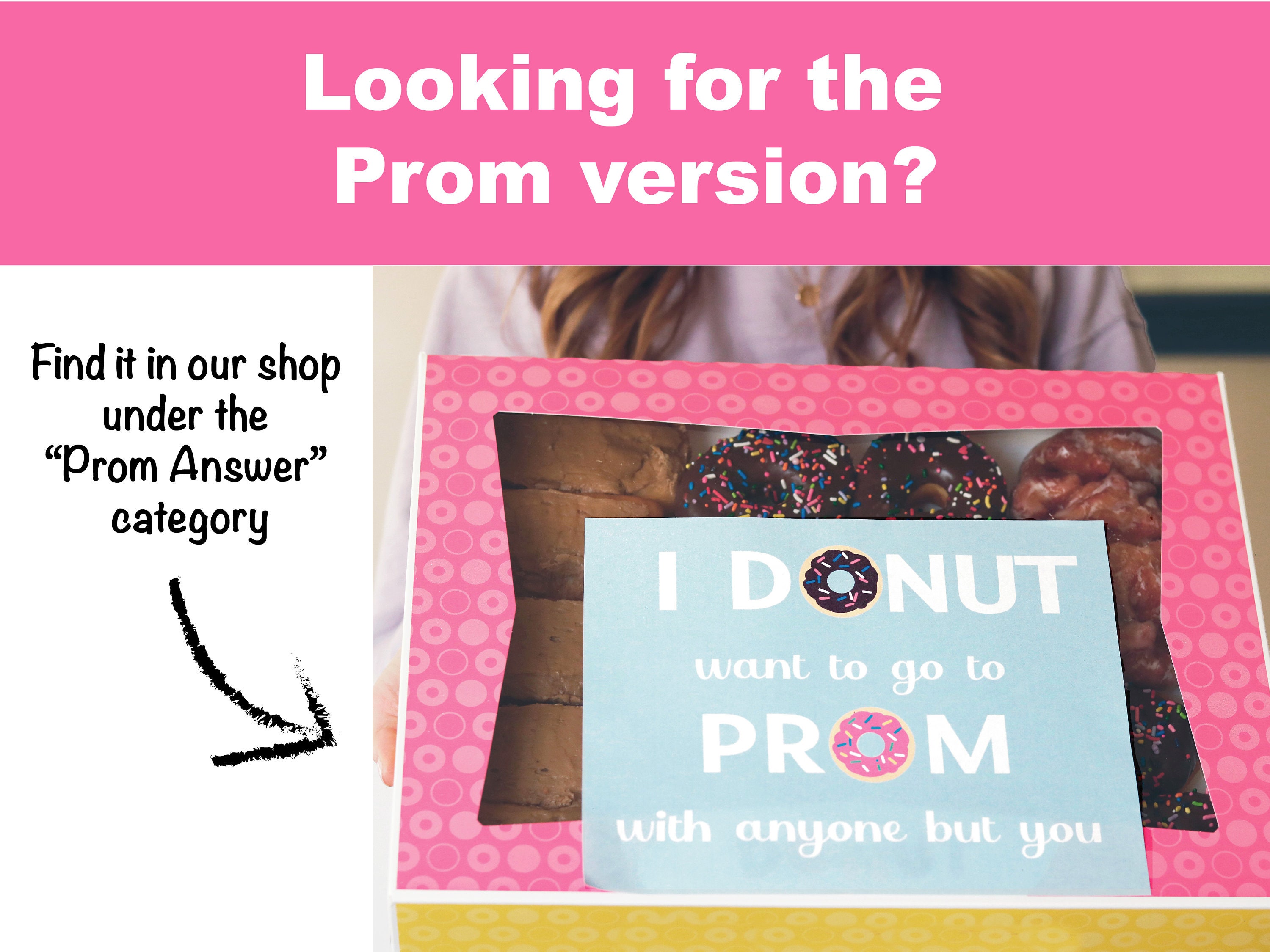 Promposal Answer Printable i Donut Want to Go to Hoco - Etsy