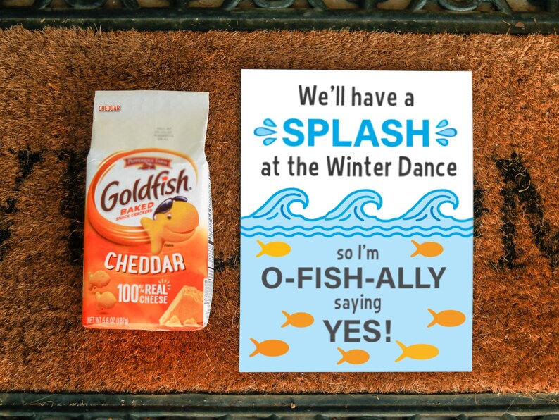 Promposal Answer Printable Poster we'll Have a Splash at the Winter ...