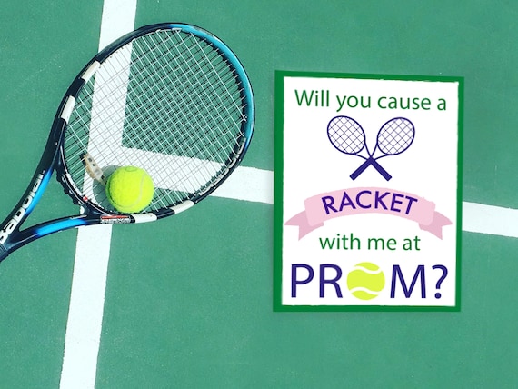 Tennis Promposal Idea Printable will You Cause a Racket | Etsy