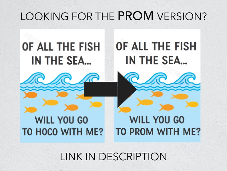 Homecoming Promposal Idea of All the Fish in the Sea - Etsy