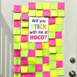 Homecoming Sticky Note Promposal Ideas "will You Stick With Me at Hoco ...