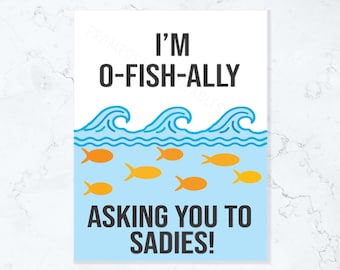 Homecoming Proposal Idea i'm O-fish-ally Asking You - Etsy