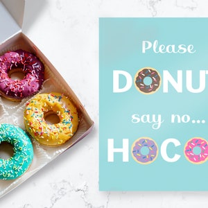 Homecoming Donut Promposal Ask Printable "please Donut Say No... Hoco ...