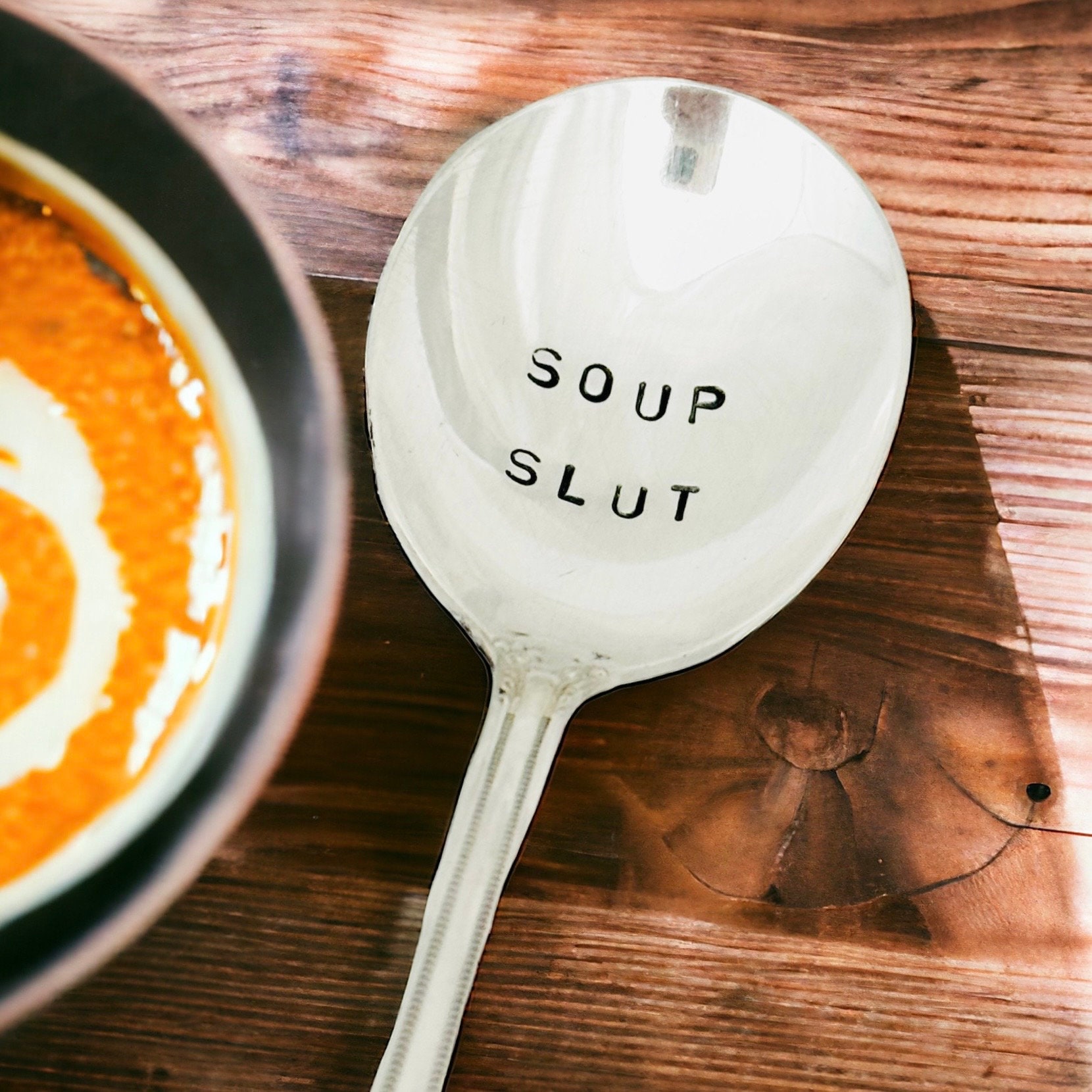 Soup Slut Spoon, Slut for Soup Stamped Spoon, Soup Lover Gift, Gift for Her, Funny Soup Spoon - Etsy