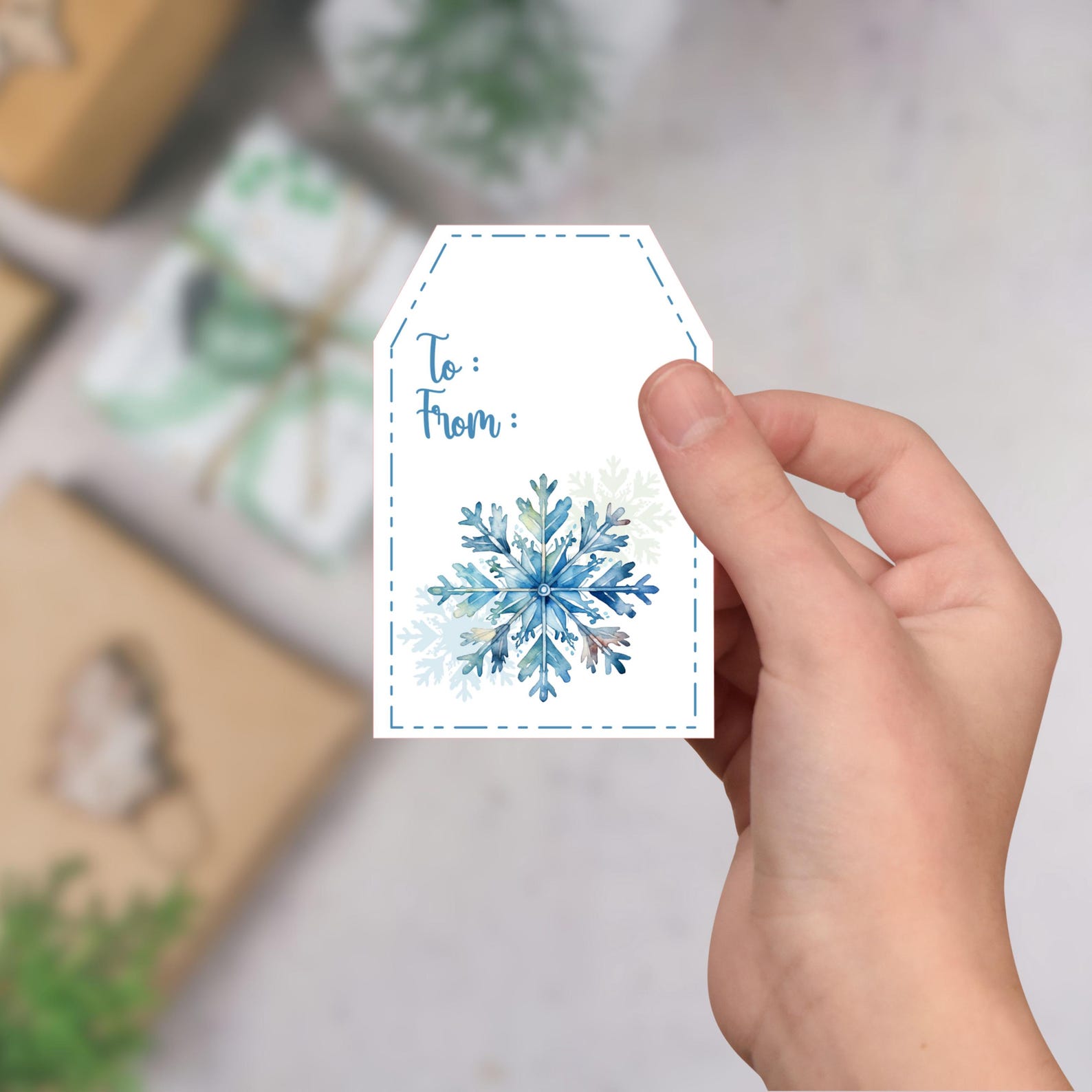 Printable Gift Tags Stickers I "let It Snow" Gift Stickers | Cute ...